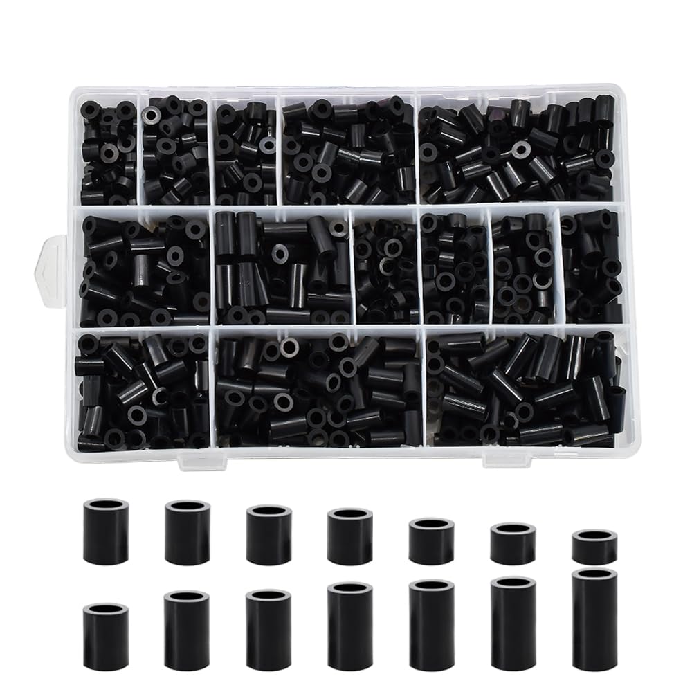 JUNCHEN Spacers, Nylon Spacer, 14 Sizes Plastic Spacers Assortment Kit ...