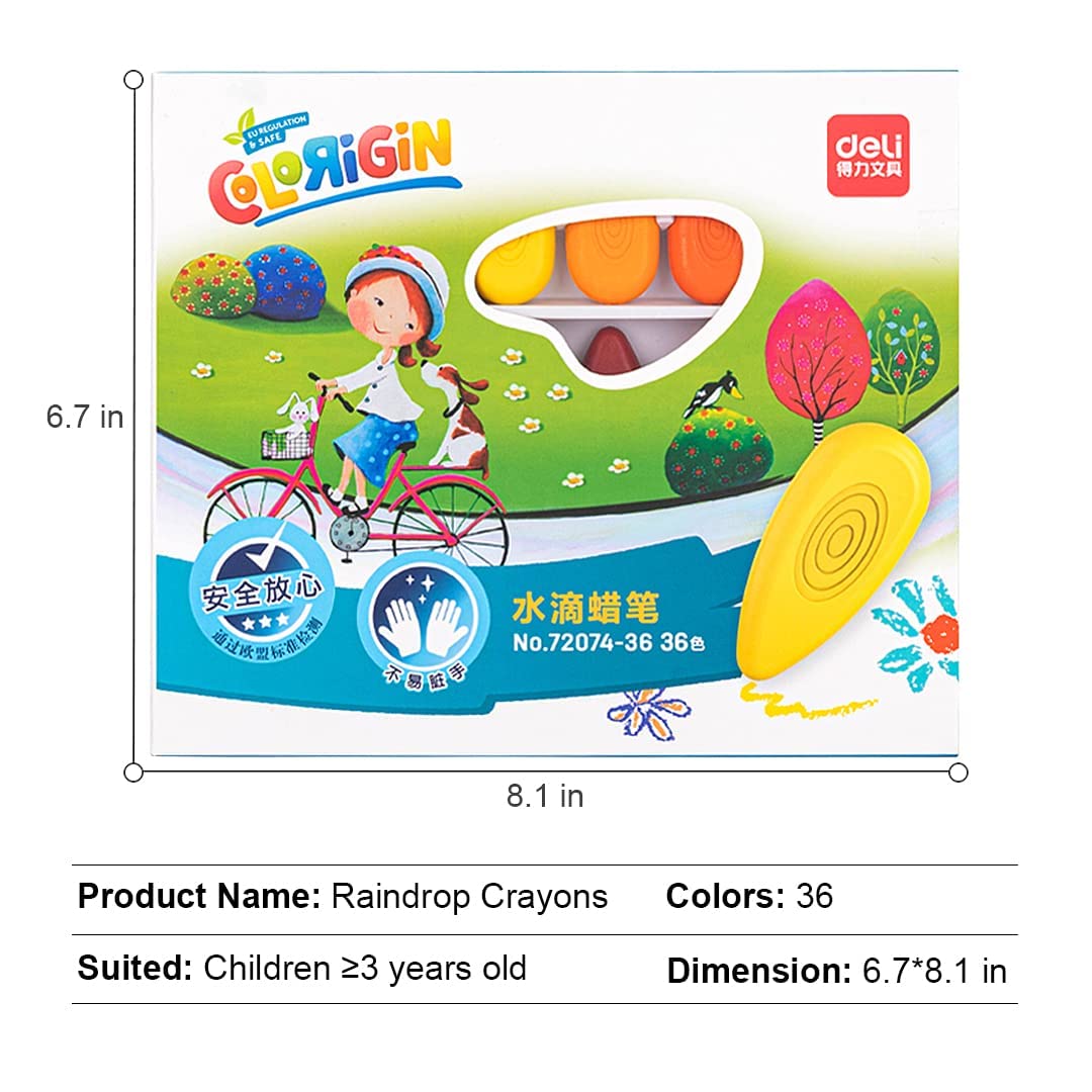 Snapklik.com : Deli Crayons For Toddlers, 36 Colors Washable Crayons ...