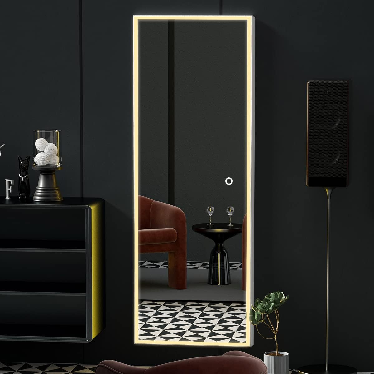 Amazon.com: Koonmi LED Mirror Full Length 21x64 inch, Full Body Mirror ...