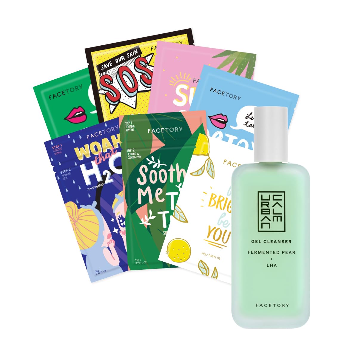 Amazon.com : FACETORY Best of Seven Facial Masks and Urban Calm Gel ...