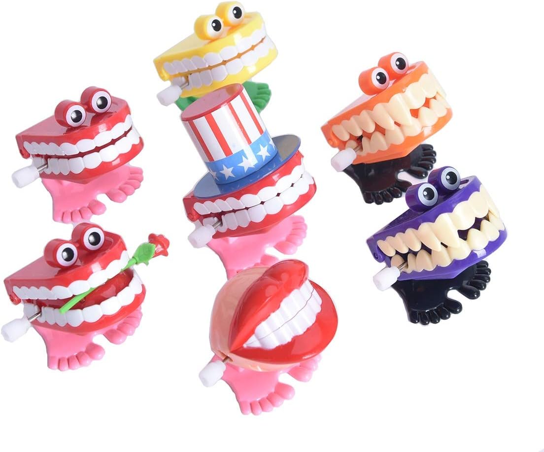 Amazon.com: Annhua Walking Teeth Toys 7PCS, Wind-up Chattering Teeth ...