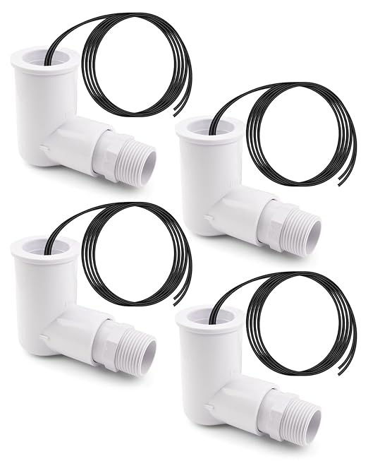 SS2 Float Switch L Shape with 3/4" Adaptor and 6' Wire Water Float ...