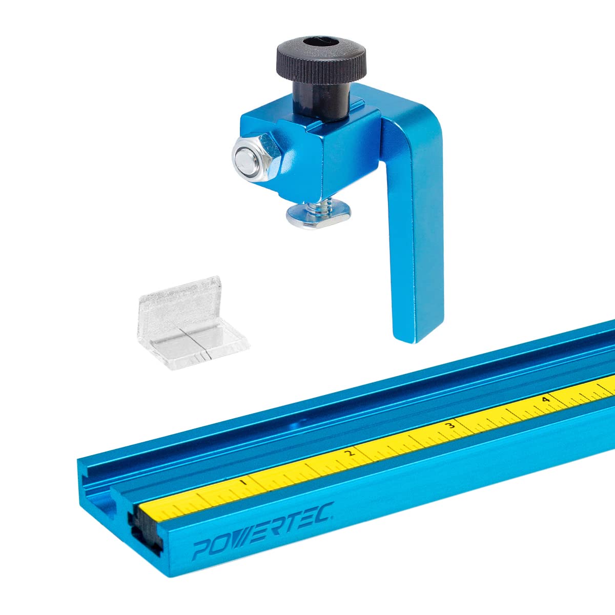 POWERTEC 71812V 36 Inch Aluminum Double T-Track with 48" Tape Measure ...