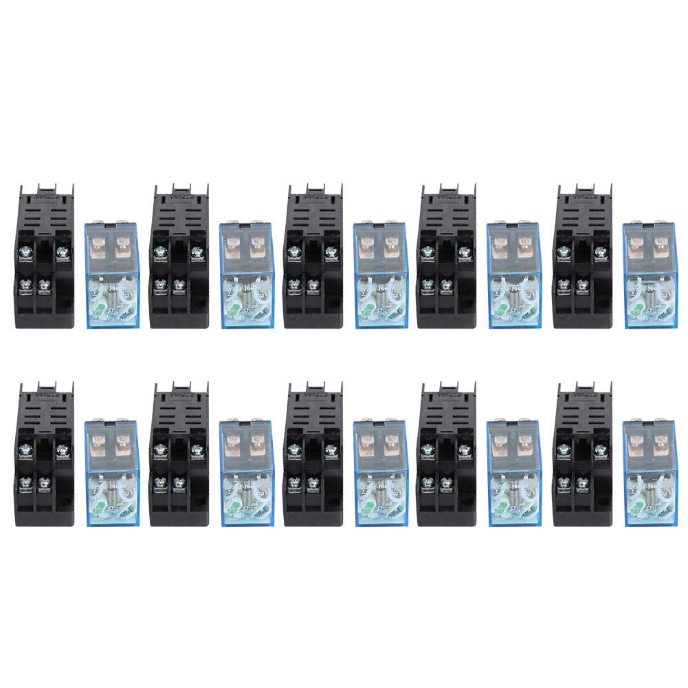 10 Sets DC 12V Power Relay General Purpose 2 NO 2 NC 8 Pin Relay ...