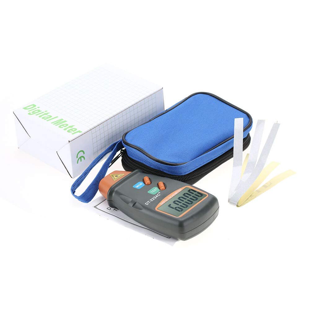 Tarente Tachometer Non Contact, DT-2234C+ Non-Contact Digital LCD Laser ...
