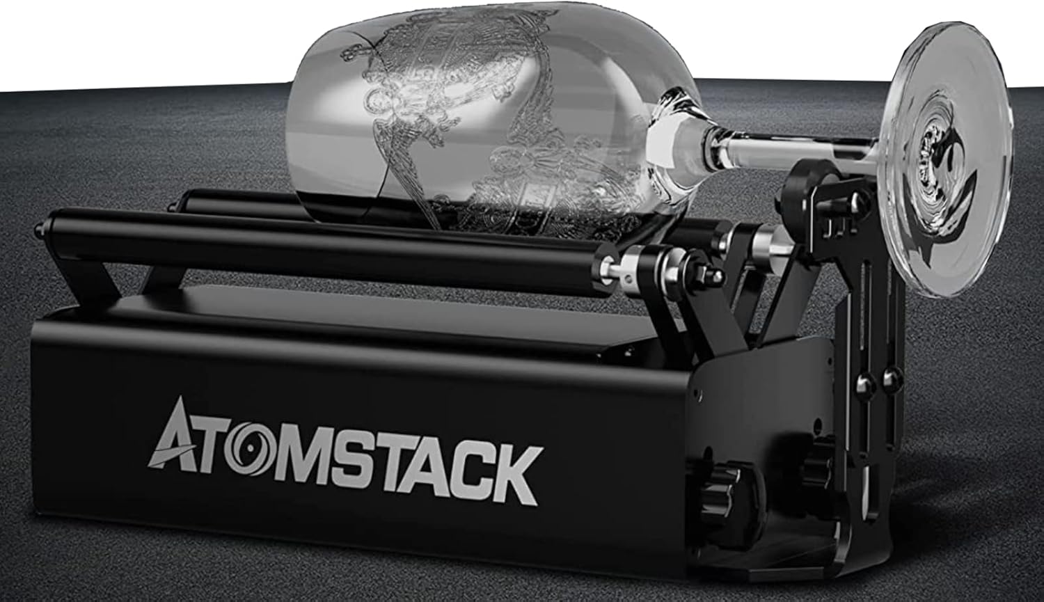 Amazon.co.jp: ATOMSTACK MAKER R3 PRO レーザーロータリーローラーセット - 円筒形のオブジェクト缶用彫刻 ...