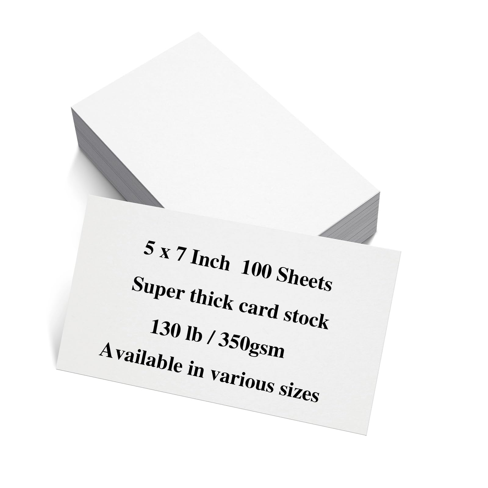 Amazon.com : YIXUNHL 100 Sheets 5 x 7” White Cardstock Thick Paper ...