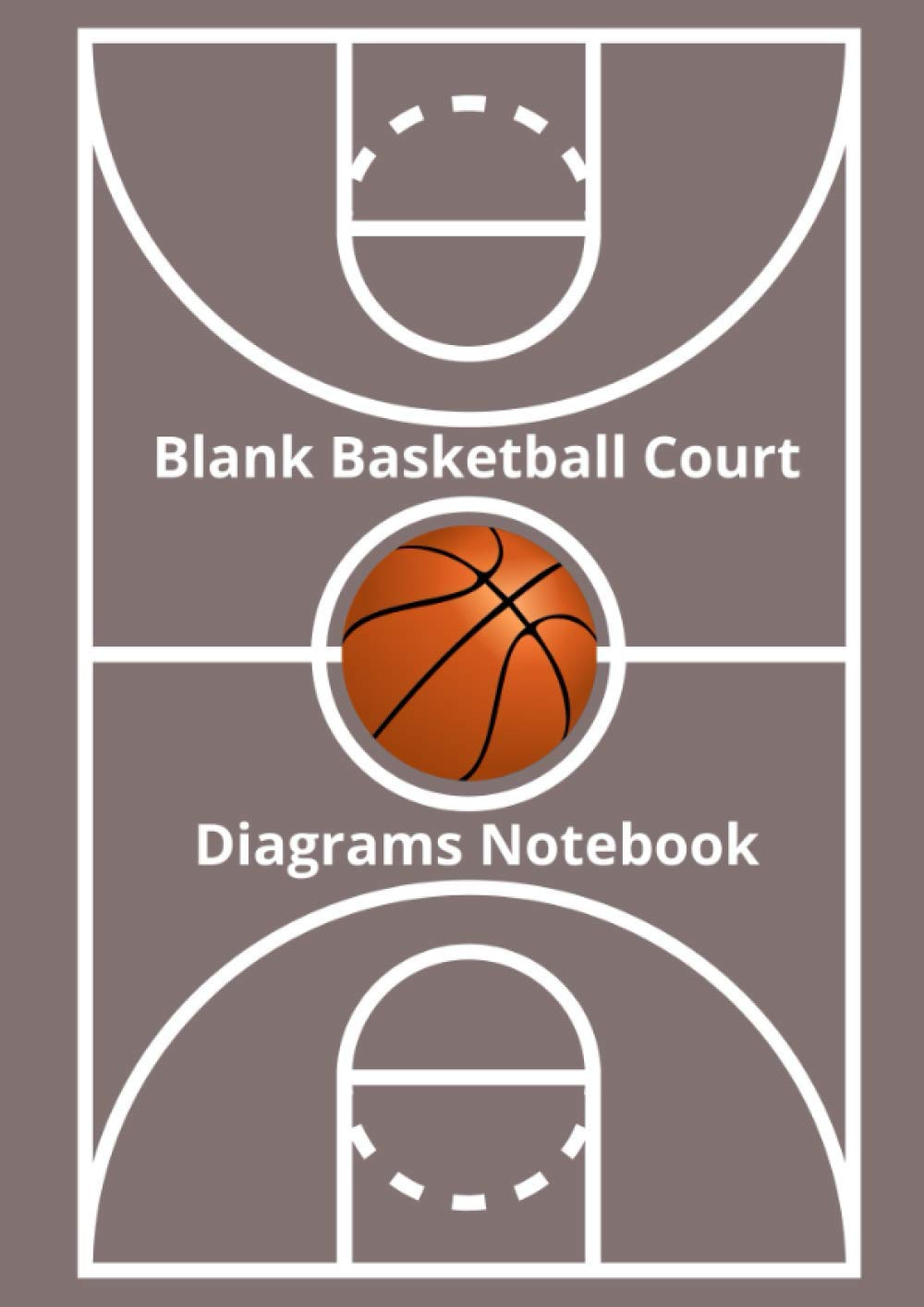Buy Blank Basketball Court Diagrams : 200 Full Page Basketball Court ...