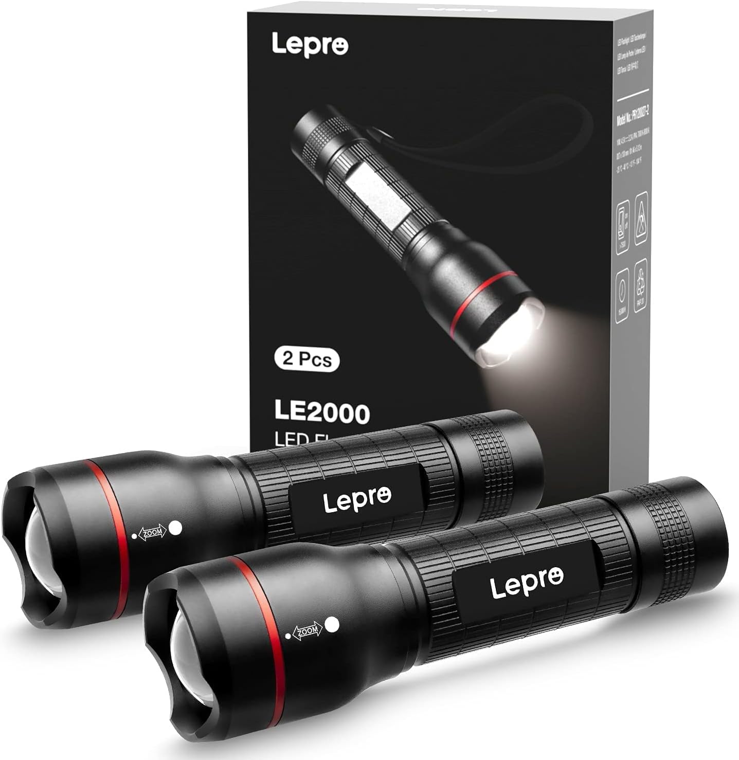 Lepro LED Taschenlampe, LE2000 Extrem Hell LED Taschenlampen mit 5 Modi ...