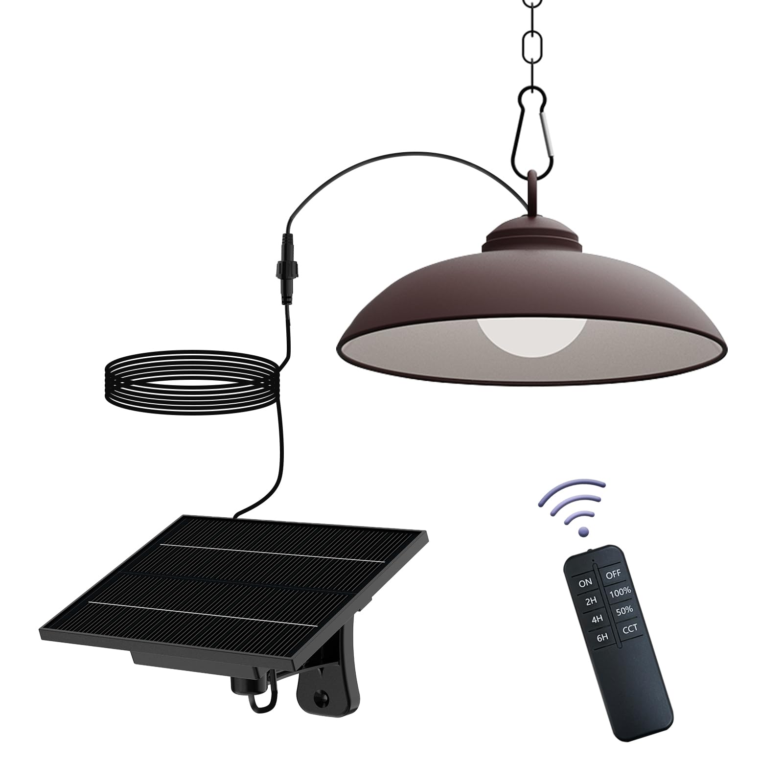 ONLSITY Solar Pendant Lights, Outdoor Indoor 300 Lumen Solar LED Shed ...