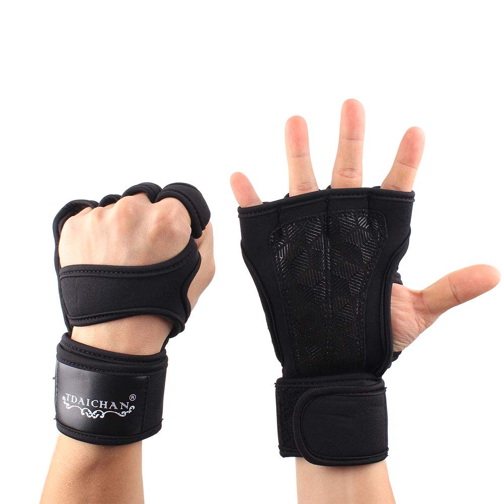 Buy TDAICHAN Ventilated Workout Gloves with Wrist Support- Full Palm ...