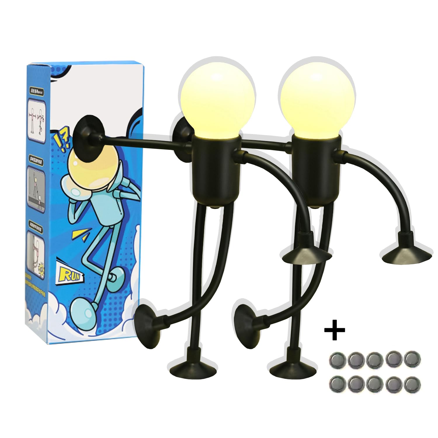 NMMUGOR 2 Pack Changeable Shape Funny Sportsman Night Light, Fun Night ...