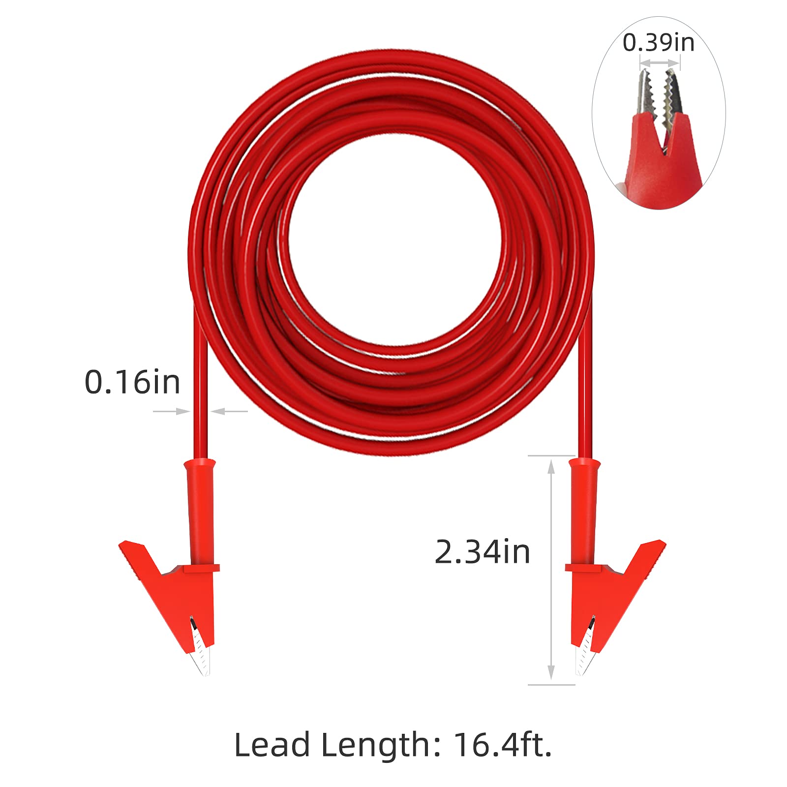 Snapklik.com : Goupchn 5PCS Alligator Clips Test Leads Dual Ended ...