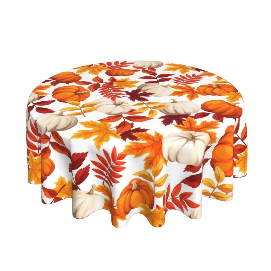 Amazon.com: BETGINY Fall Tablecloth 70 Inch Round Rustic Thanksgiving ...
