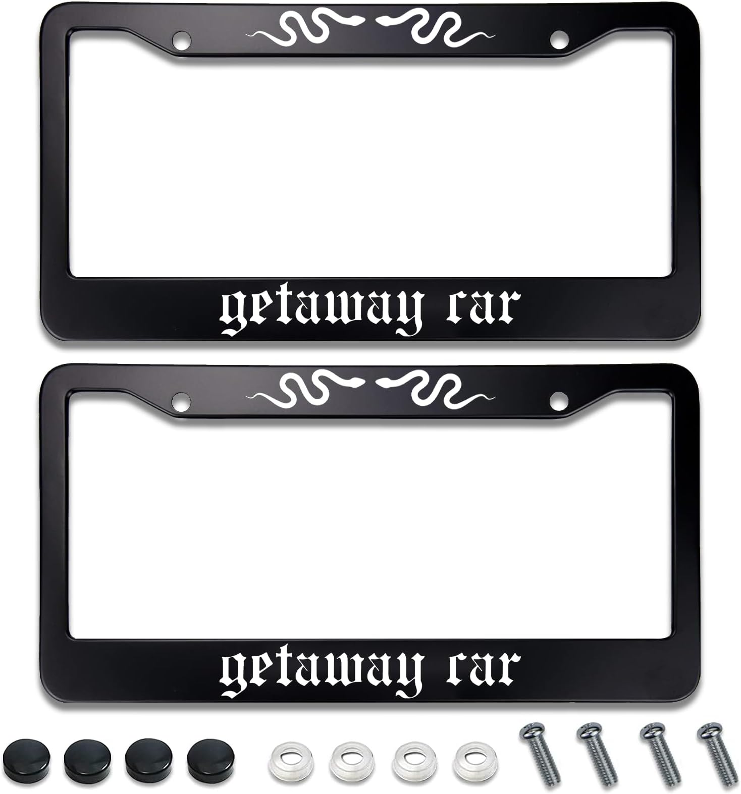 Amazon.com: Getaway Car License Plate Frame,2 Pack License Plate Frame ...
