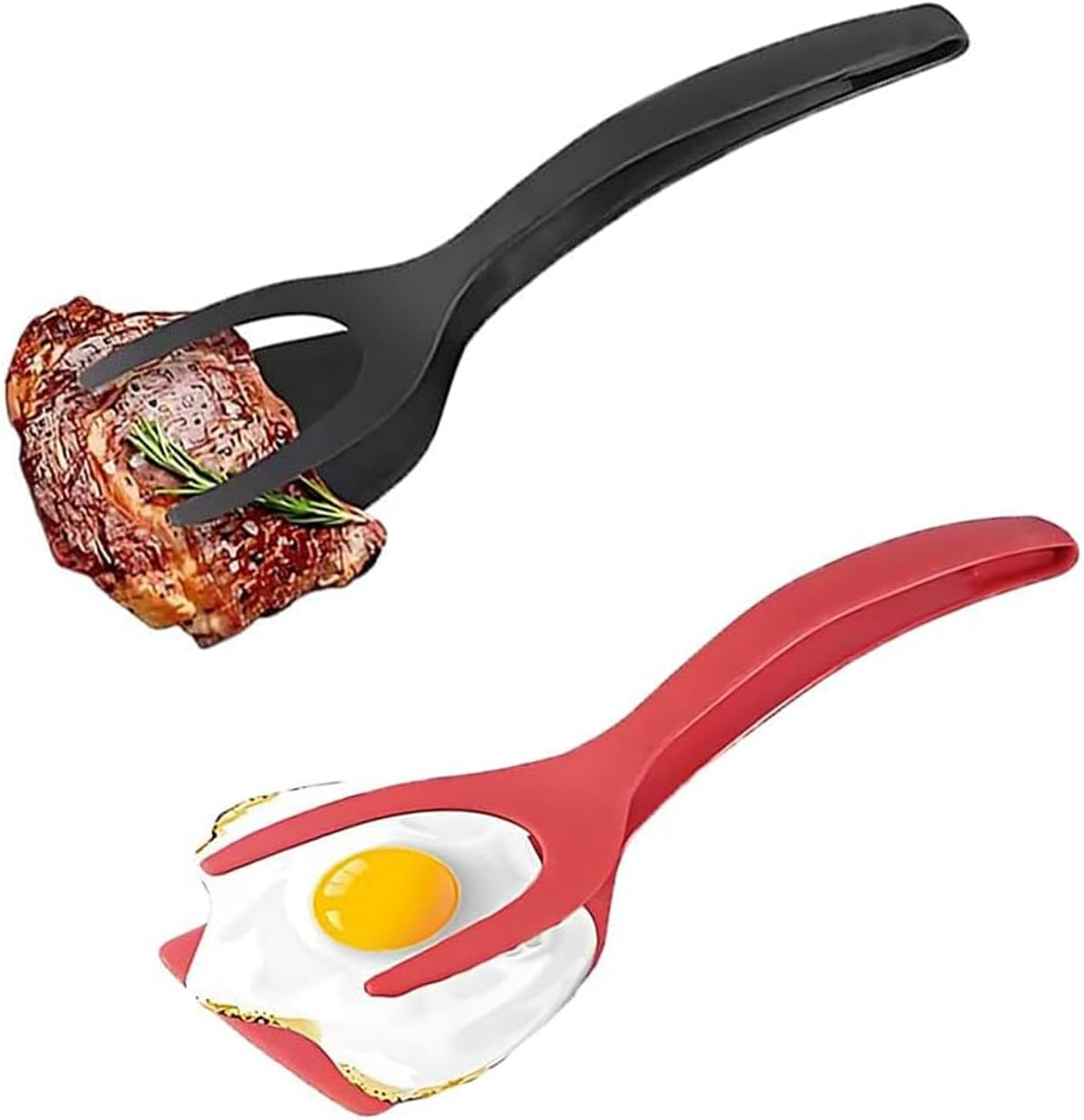 Generic Fried Egg Flipper - 2 in 1 Grip and Flip Spatula Tongs, Egg ...