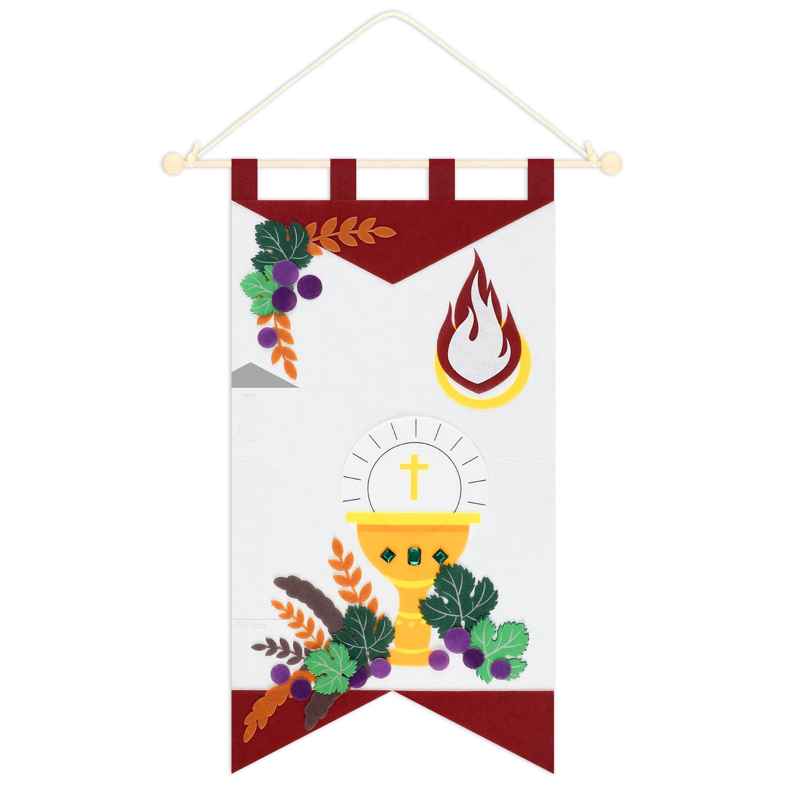 Amazon.com: HunnmingRe First Communion Banner Kits 12 x 18 Inches Felt ...
