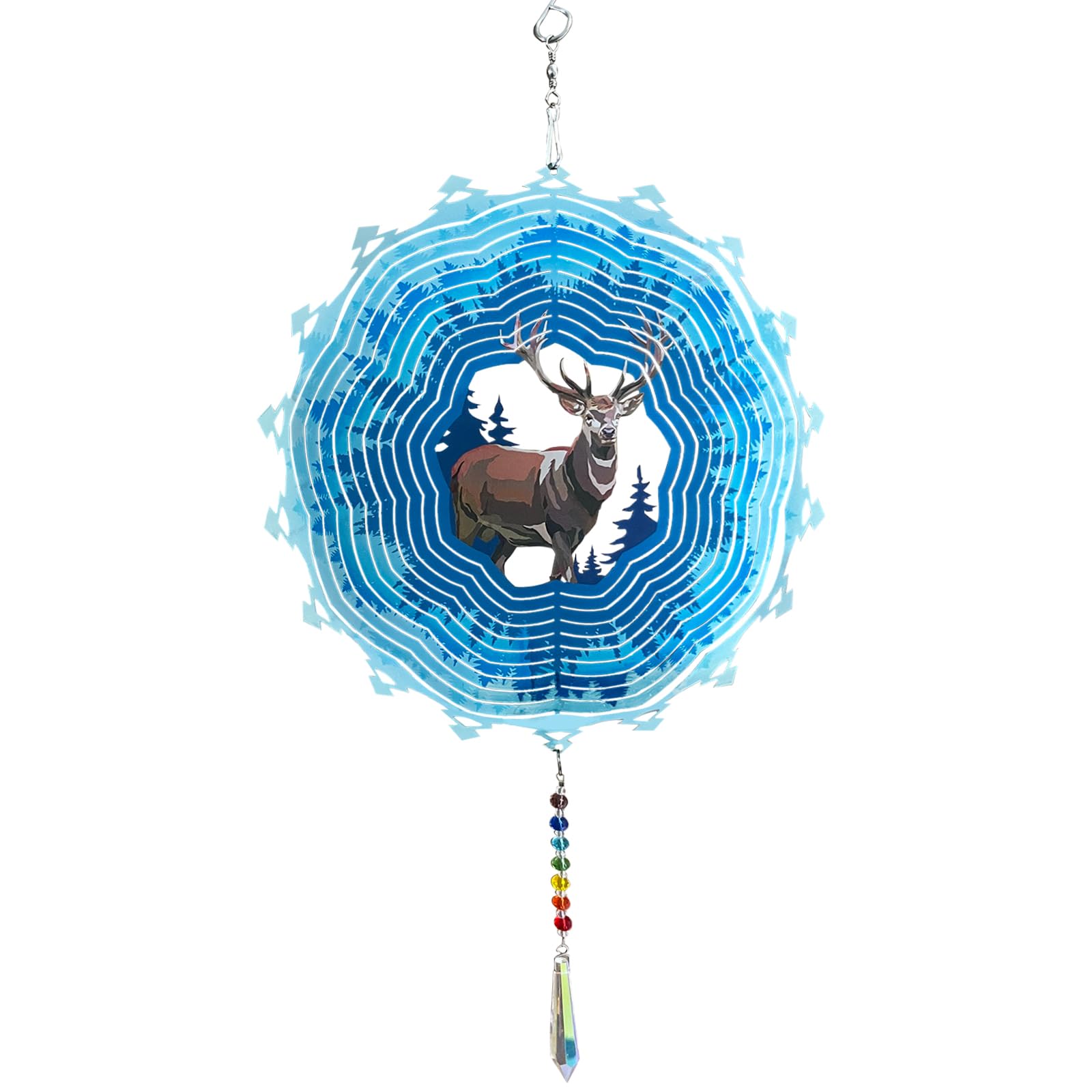 Amazon.com: Deer Wind Spinners Outdoor with Gazing Ball Spiral Tail ...