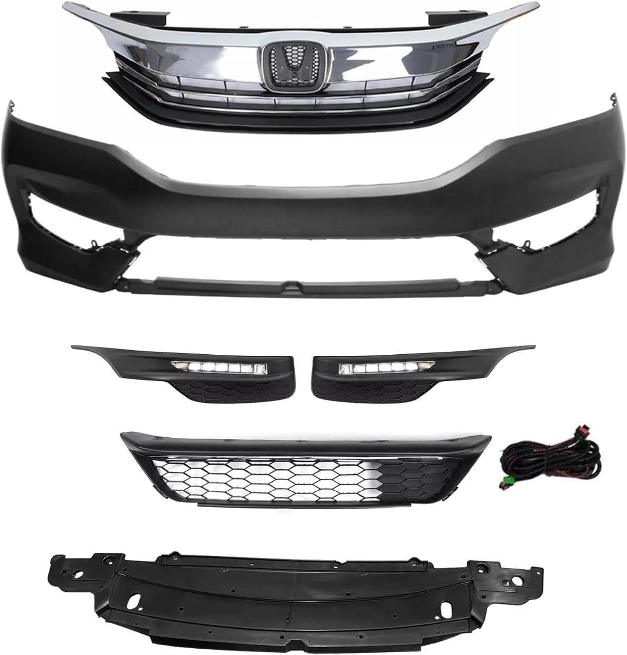Amazon.com: Front Bumper Cover and Grille Assembly Compatible with 2016 ...