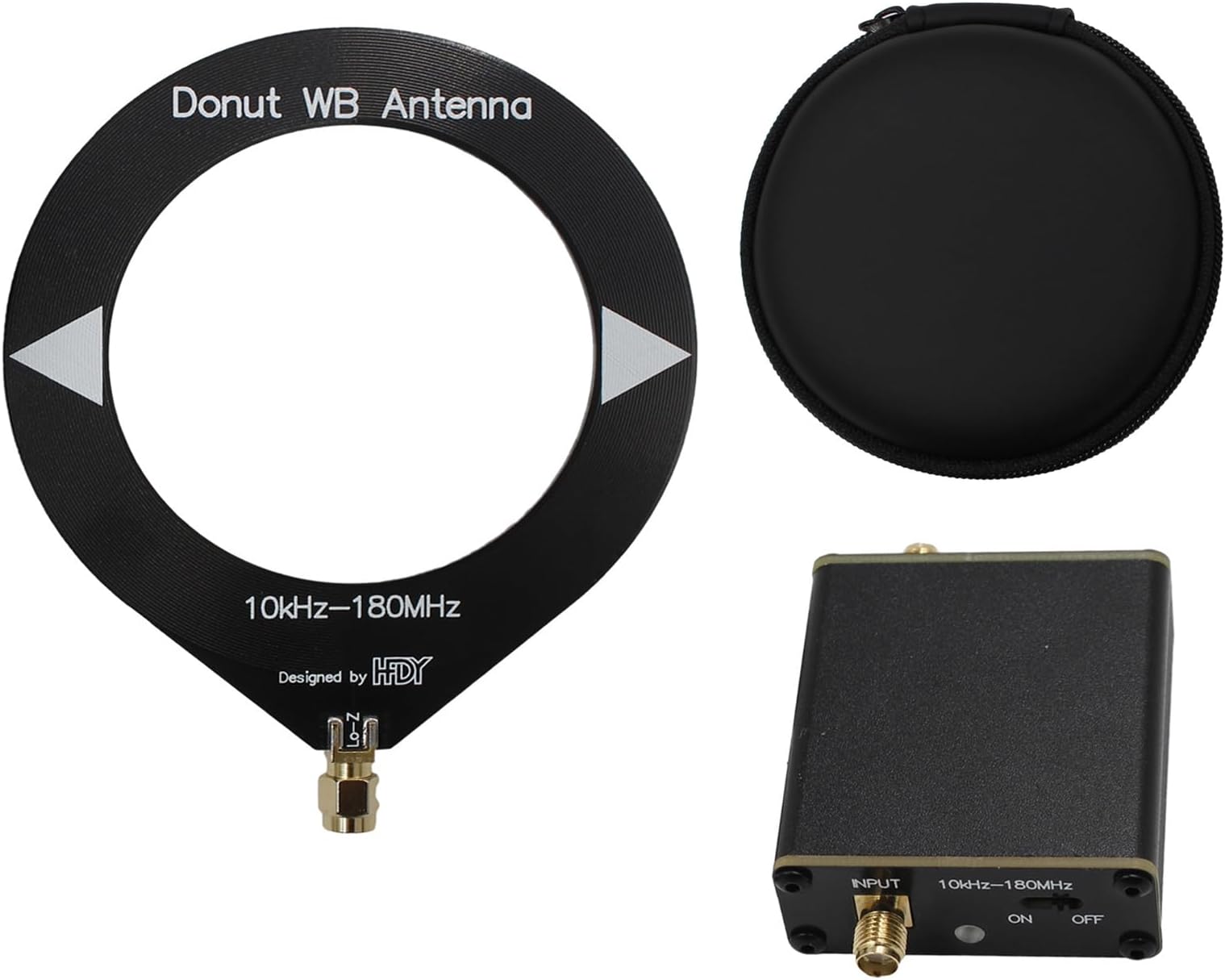 Donut WB Antenna, GOOZEEZOO 10KHz - 180MHz Mini Loop Antenna for Ham ...
