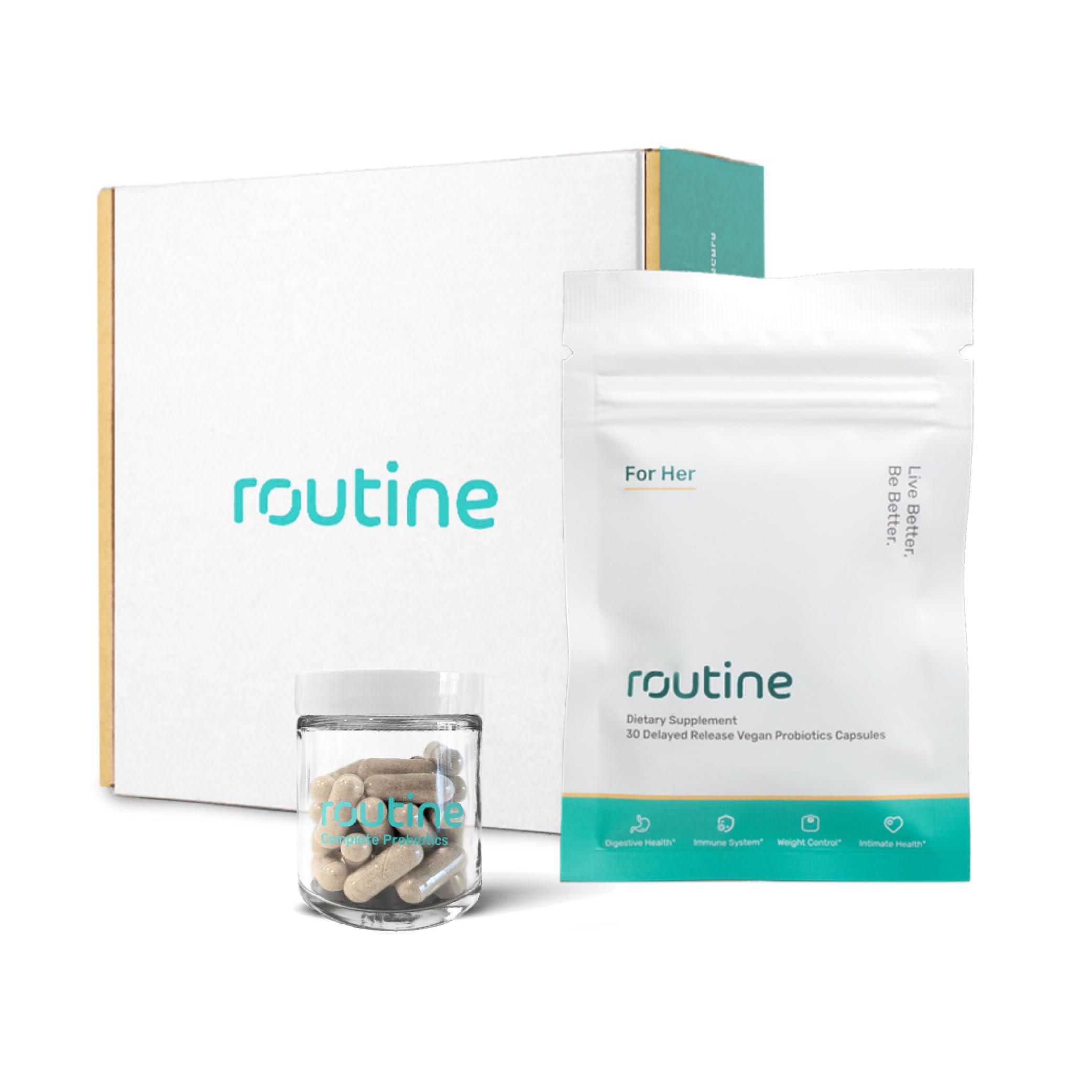 ROUTINE Women's Daily Probiotics for Digestive and Feminine Health - 24 ...