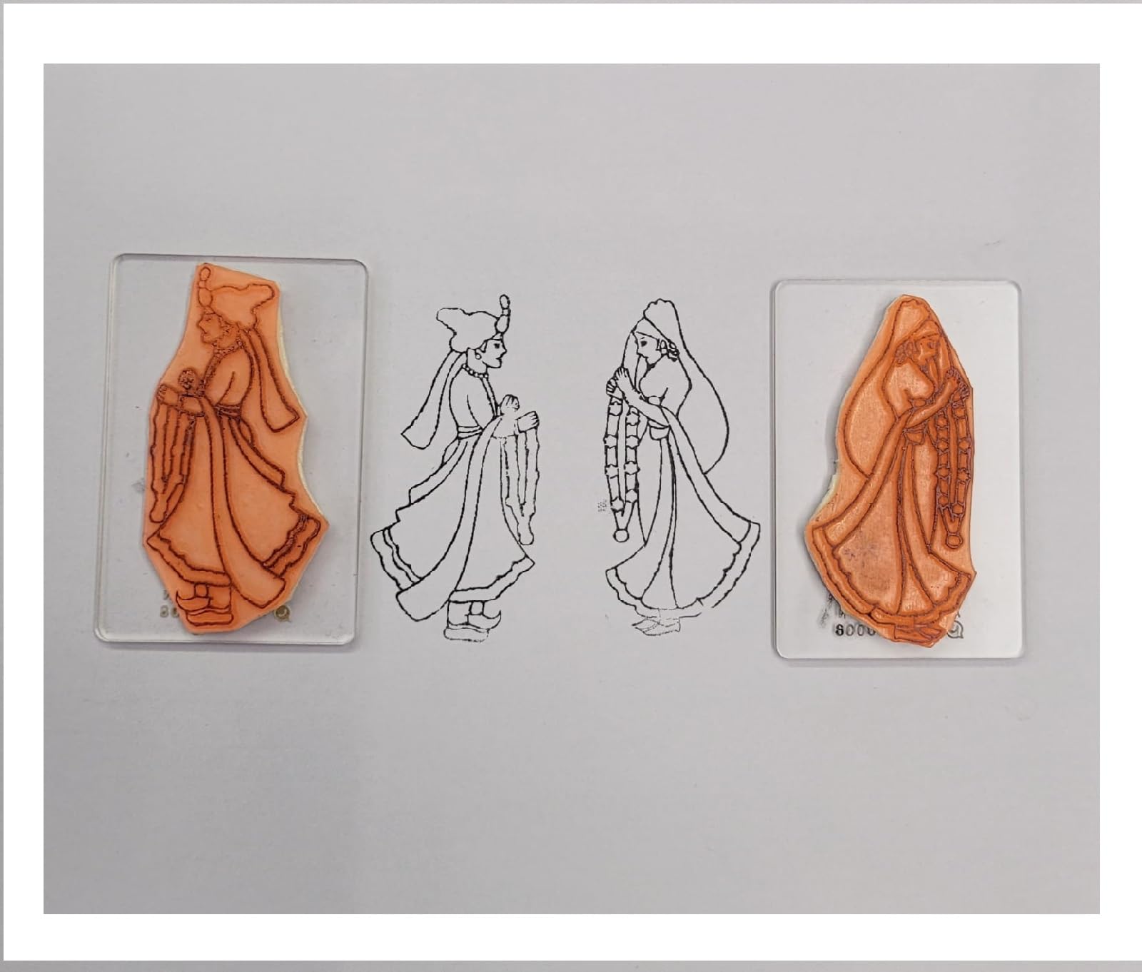 Stamp Shop Stamp Shop Mehndi Supporting Tools dulha dulhan Pair 001 ...