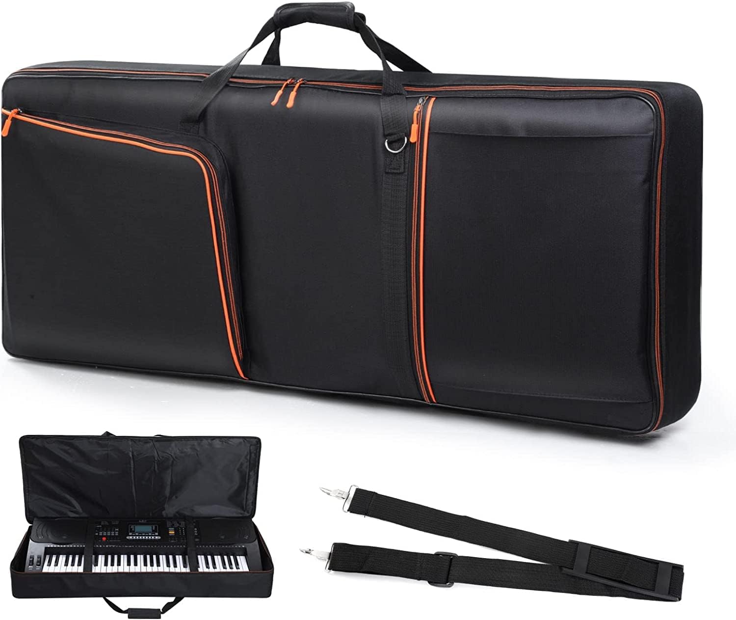 SPEHUB 61 Keyboard Case Padded Soft Interior Safety Strap 3 Ways for ...