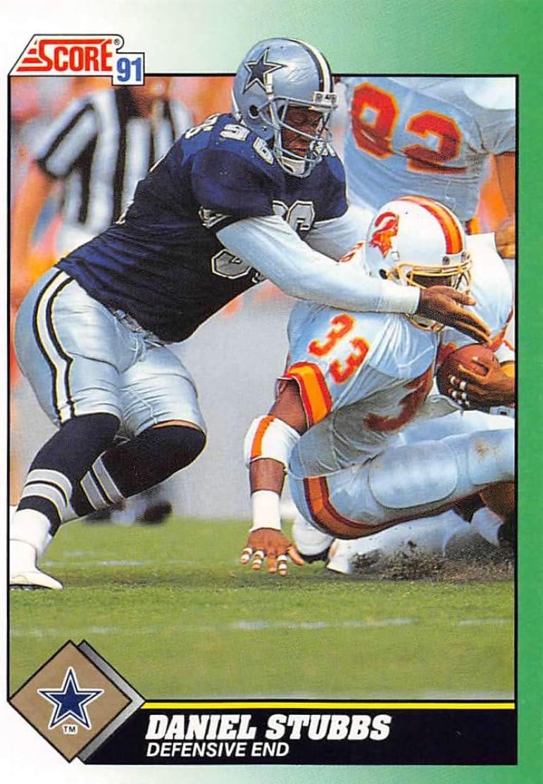 Amazon.com: 1991 Score Football #287 Daniel Stubbs Dallas Cowboys ...