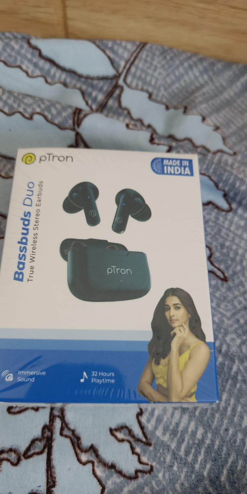 pTron Bassbuds Duo in-Ear Wireless Earbuds, Immersive Sound, 32Hrs ...