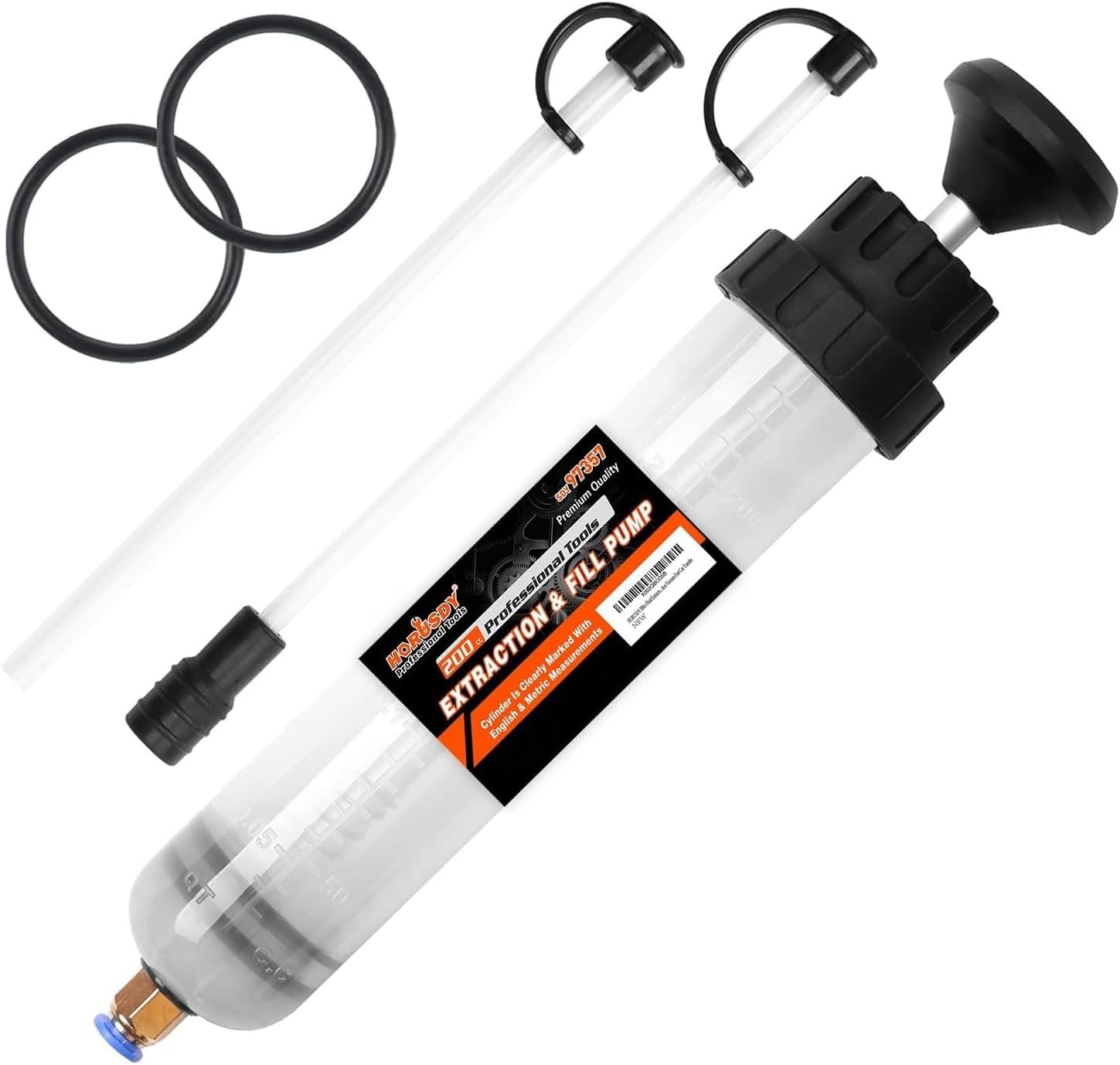 HORUSDY 200cc Oil Extractor Pump with Hose, Manual Fluid Suction Pump ...