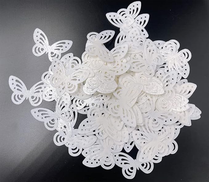 Amazon.com: 75Pcs Edible Butterfly Cake Cupcake Toppers Wafer Paper for ...