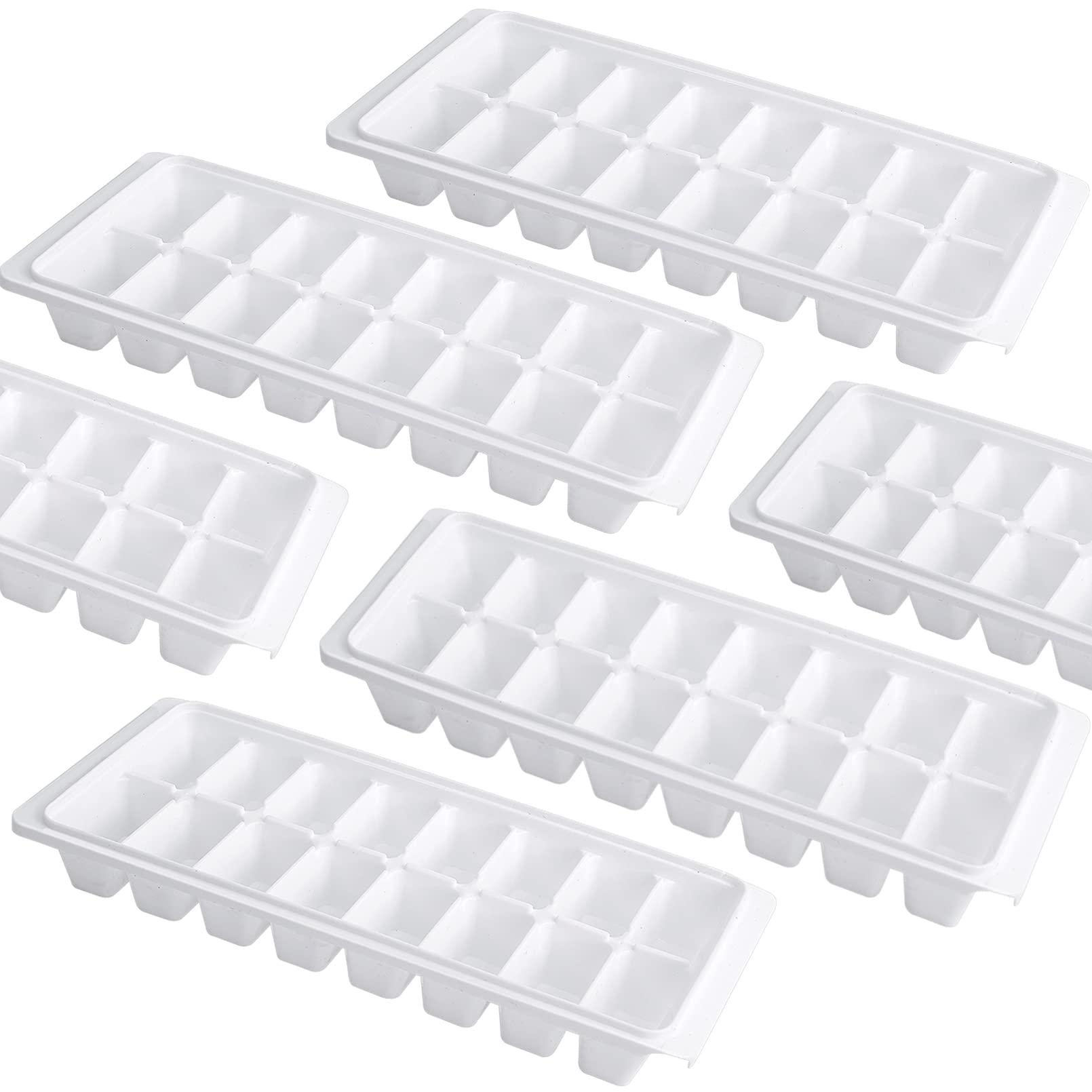 Amazon.com: COSBAY 6 Pack White Ice Cube Tray,Ice Cube Trays Easy ...
