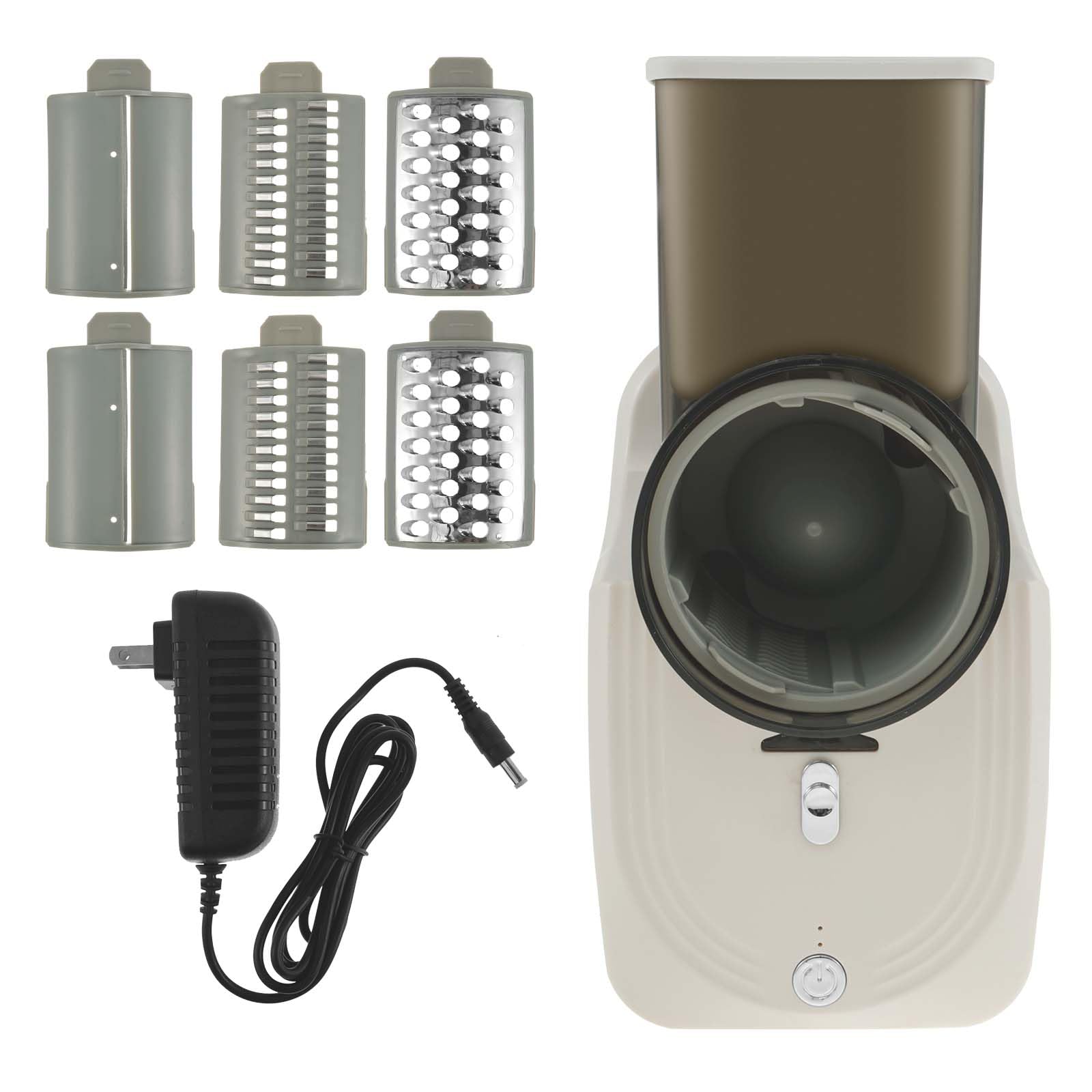 Râpe électrique à fromage, salade Maker Shooter, saladier avec 3 formes ...