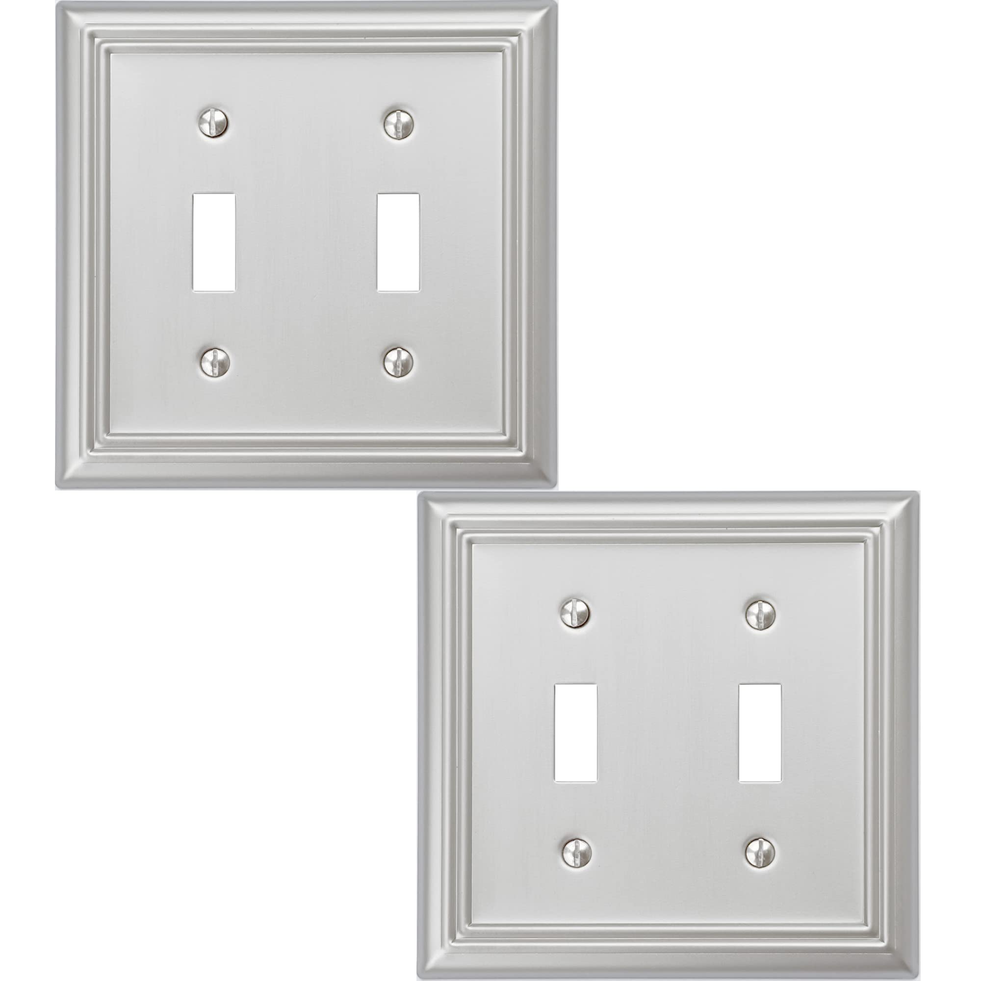 OKAWYC Double Toggle Light Switch Cover Adler Metal Wall Plate, 2-Pack ...