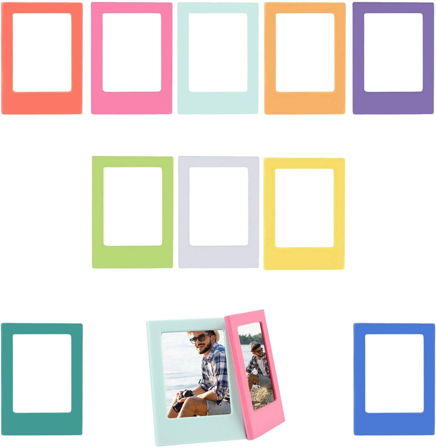 BELLE VOUS Magnetic Picture Frame Set (15 Pack) - Magnetic Photo Frames ...