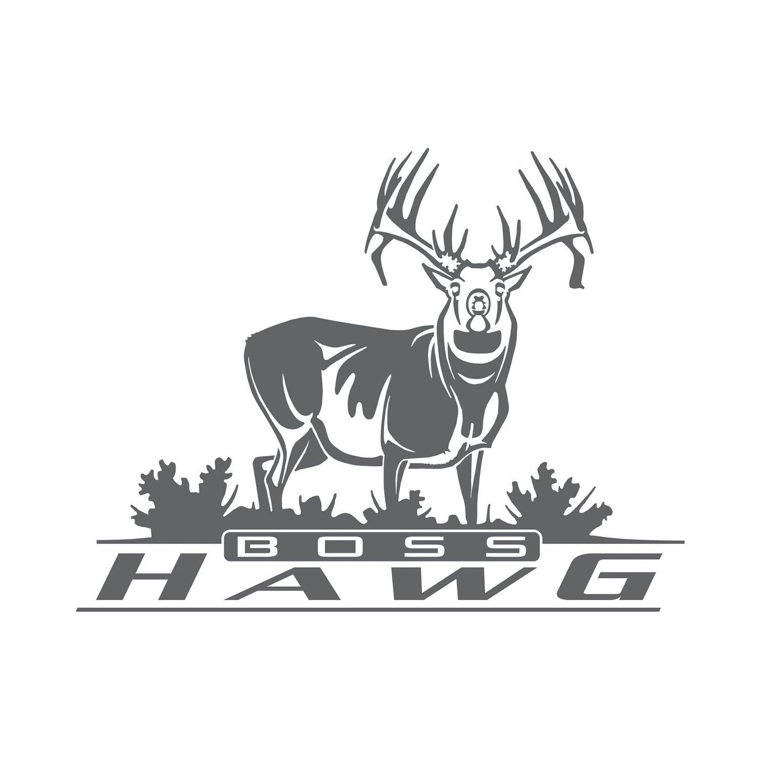 Amazon.com - Big Rack Decal | Boss Hawg | Whitetail - Automotive Decals