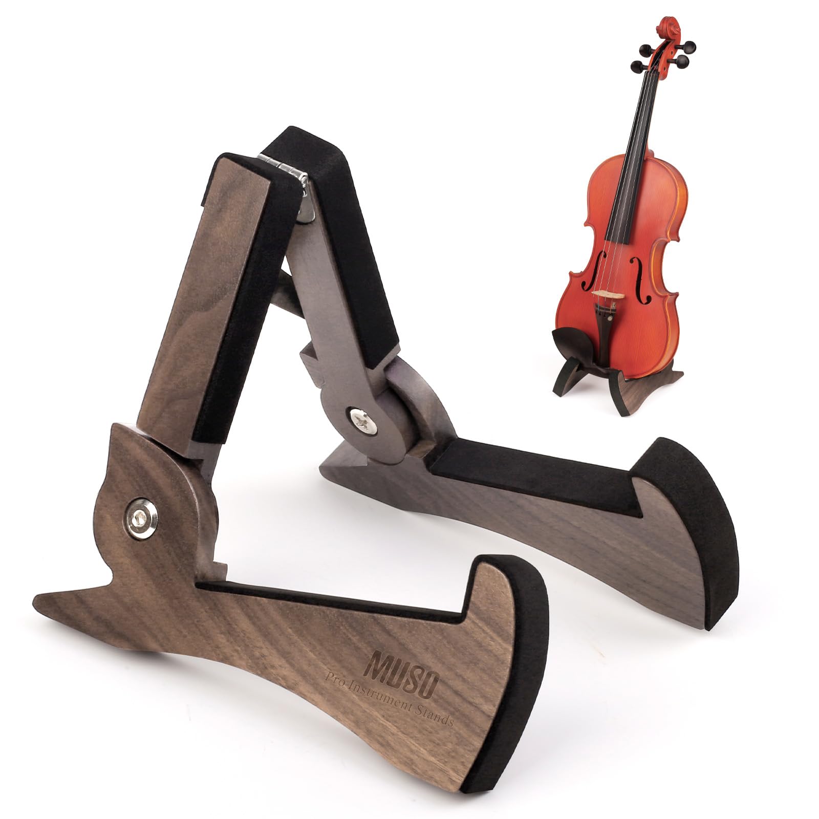 Snapklik.com : MUSO Mini Violin Ukulele Stand, Premium Solid Wood ...