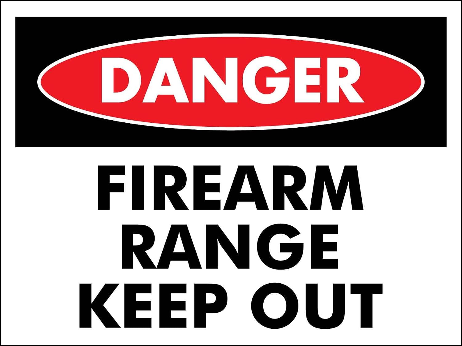 Amazon.com : Danger Firearm Range Keep Out (Landscape) Sign Farm Signs ...