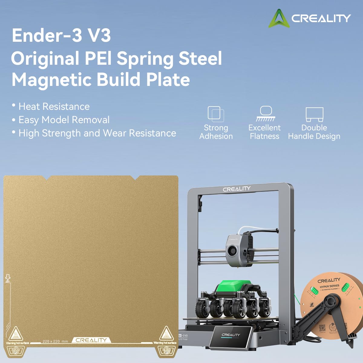 Snapklik.com : Official Ender 3 V3 Build Plate PEI Sheet, 235x235mm ...