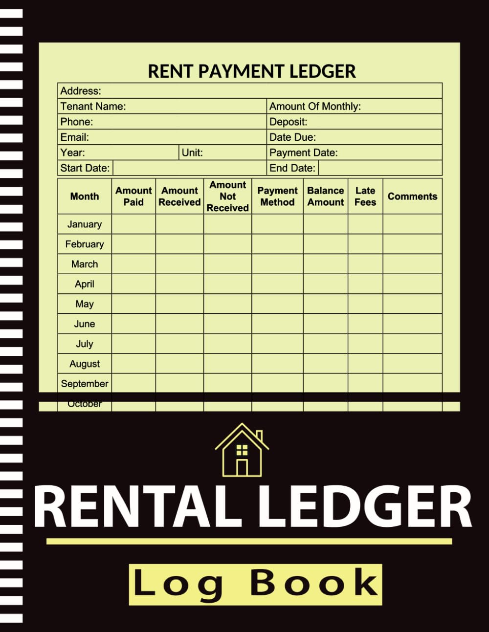 Amazon.com: Rental Ledger Log Book: Keep Track And Record Rent Payment ...