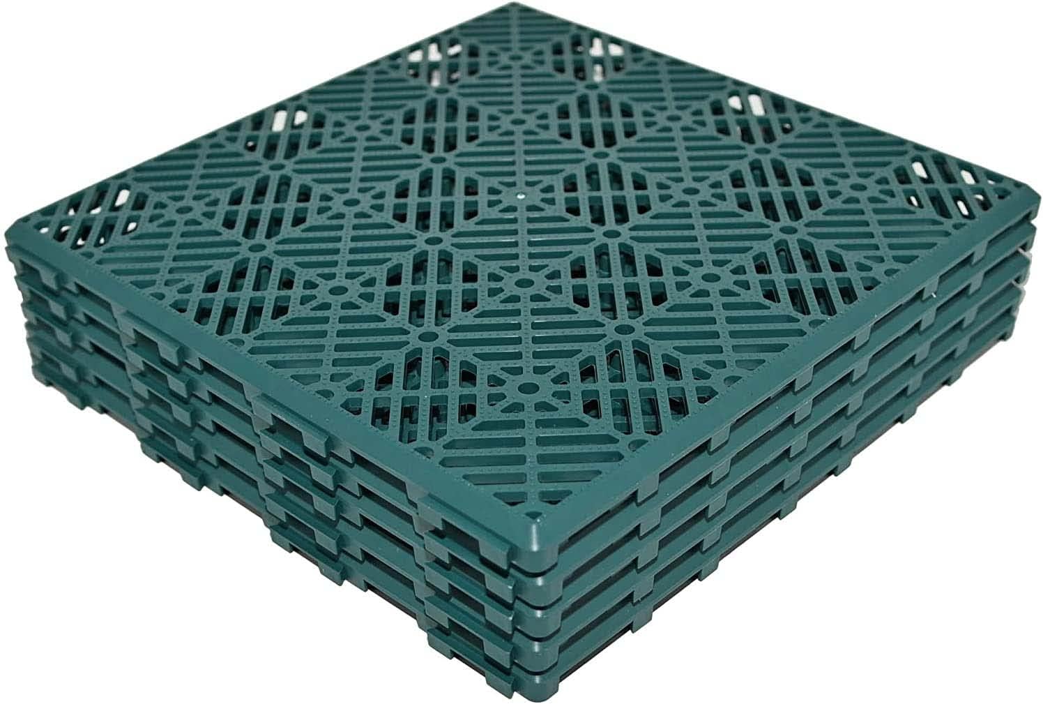 Nifty Garden Plastic Tiles – Interlocking Decking Tiles Anti Slip ...