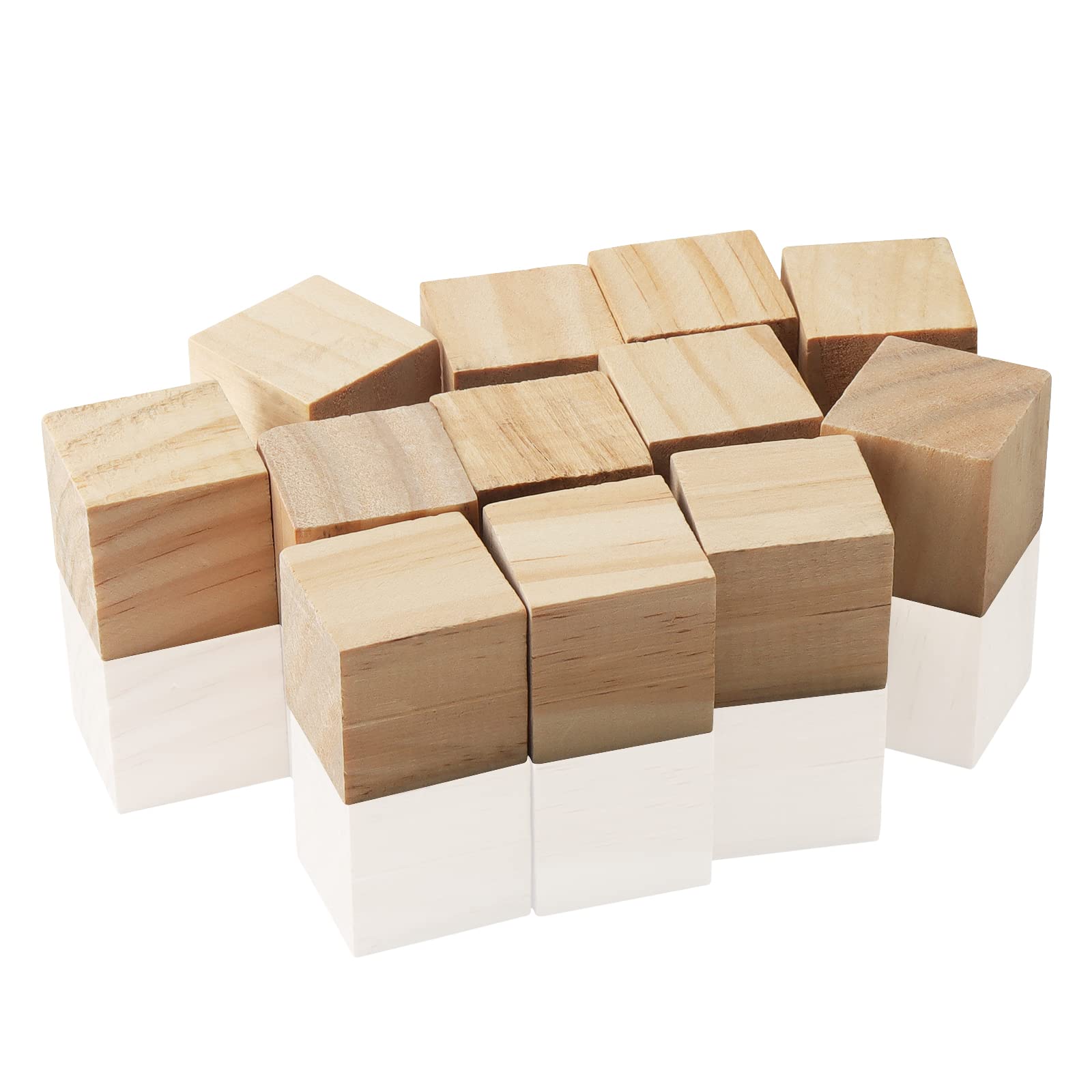 Snapklik.com : ZEONHEI 300 PCS 1 Inch Natural Wood Blocks