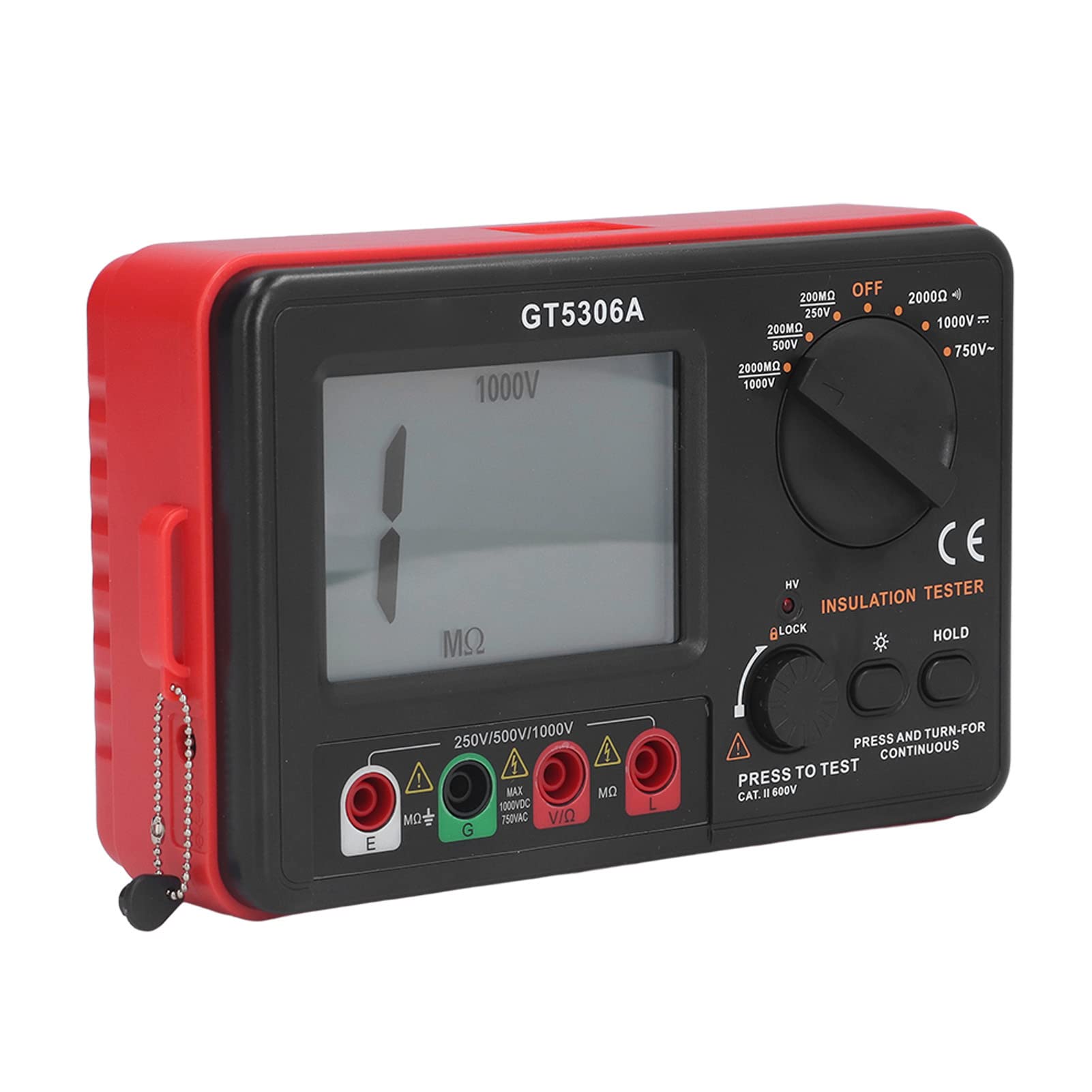 Buy Digital Megohm Meter Insulation Resistance Tester Data Lock Low ...