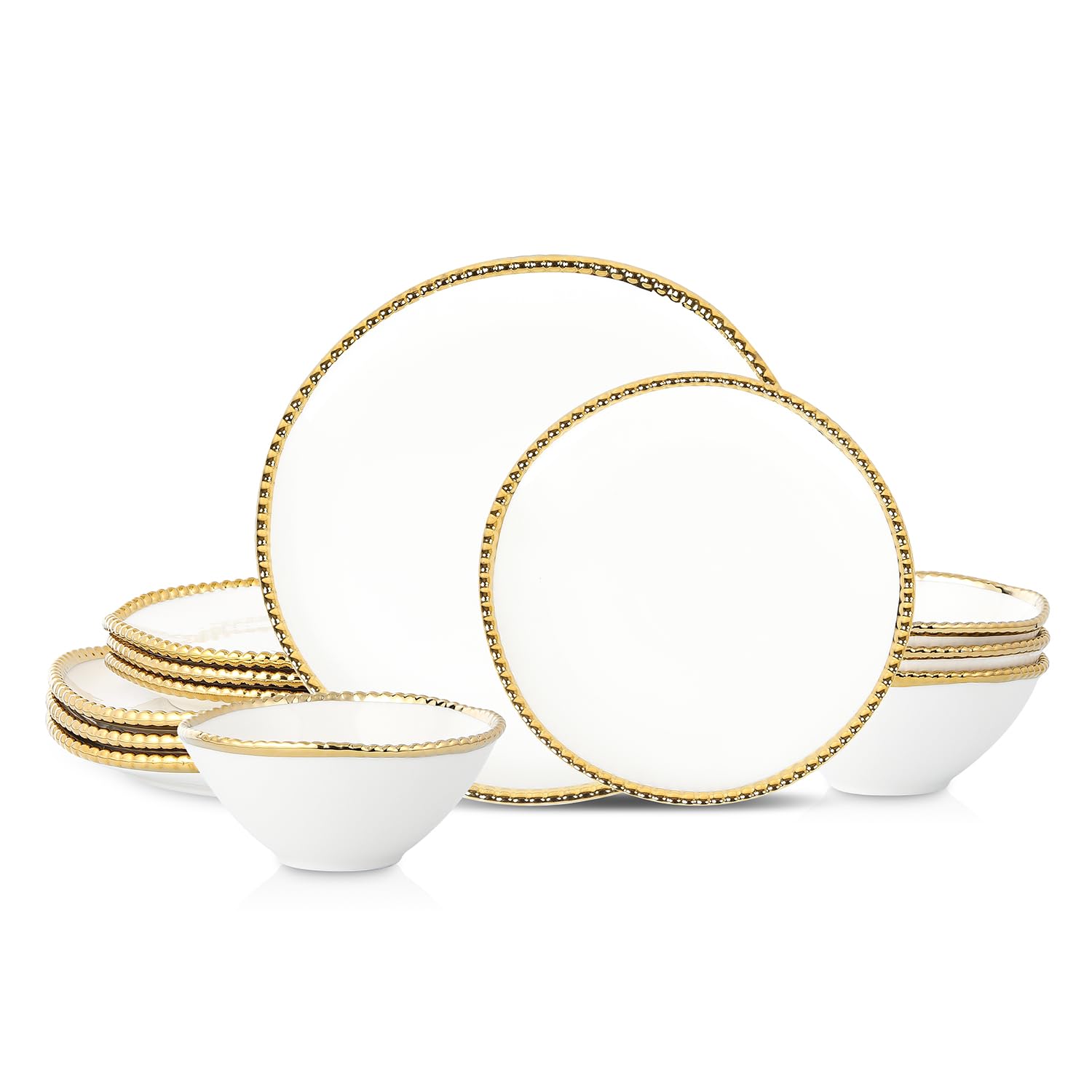 Amazon.com | Christian Siriano Akoya Porcelain Dinnerware Set, 12-Piece ...