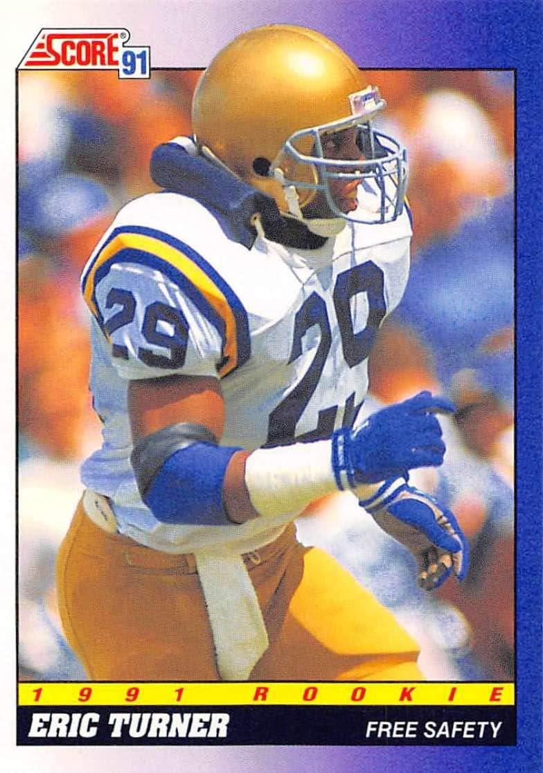 Amazon.com: Football NFL 1991 Score #584 Eric Turner #584 NM RC Rookie ...