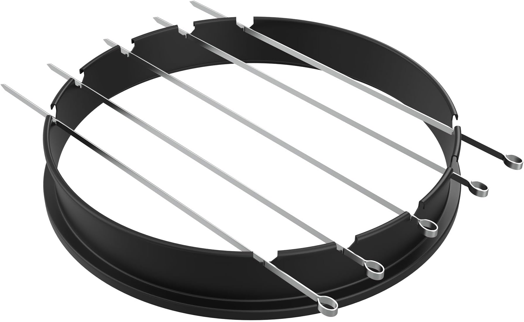 Amazon.com : DELSbbq Rotisserie Ring with Kabob Skewer Kits for Weber ...