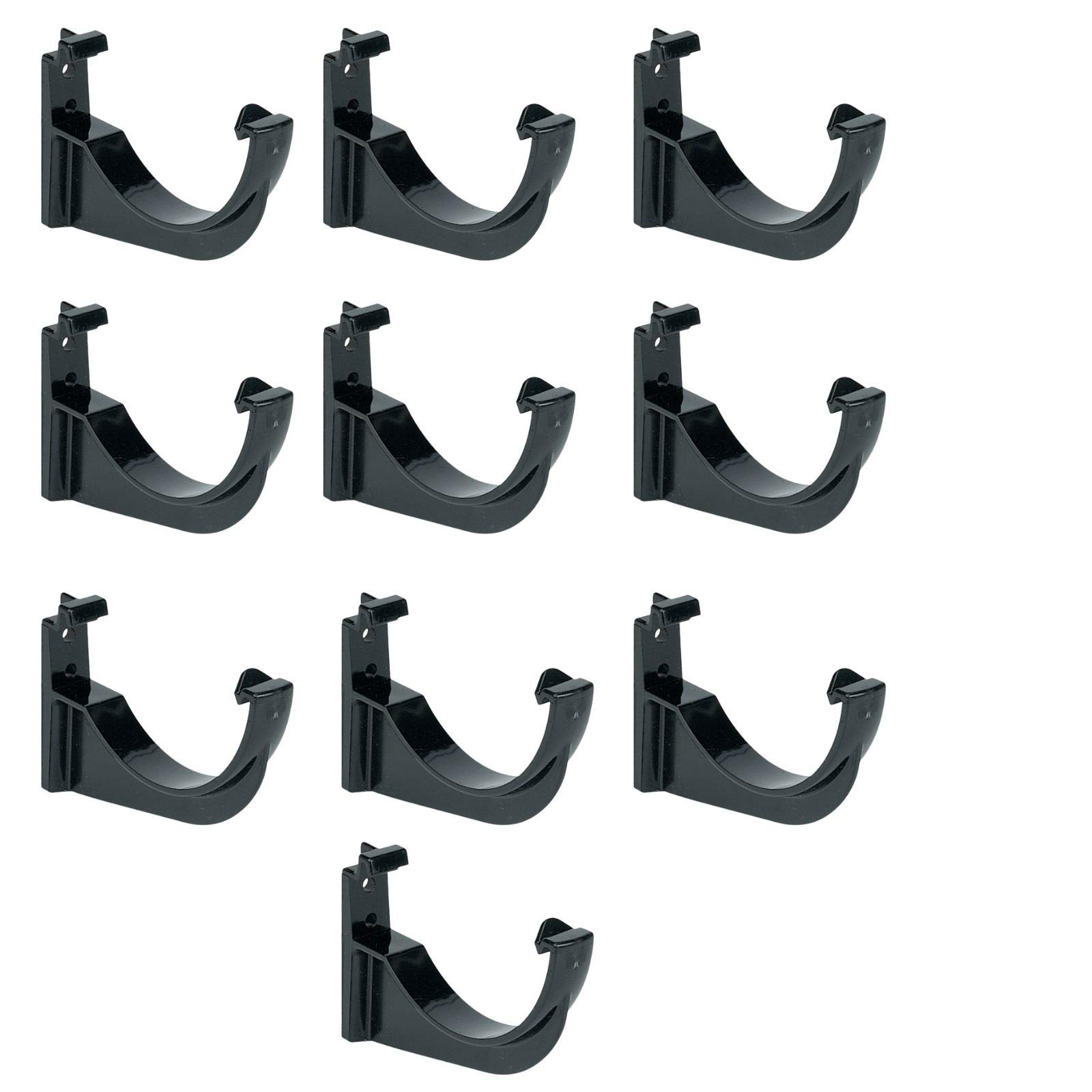 Floplast 112mm Half Round Fascia Gutter Bracket Black Bag 10 ...