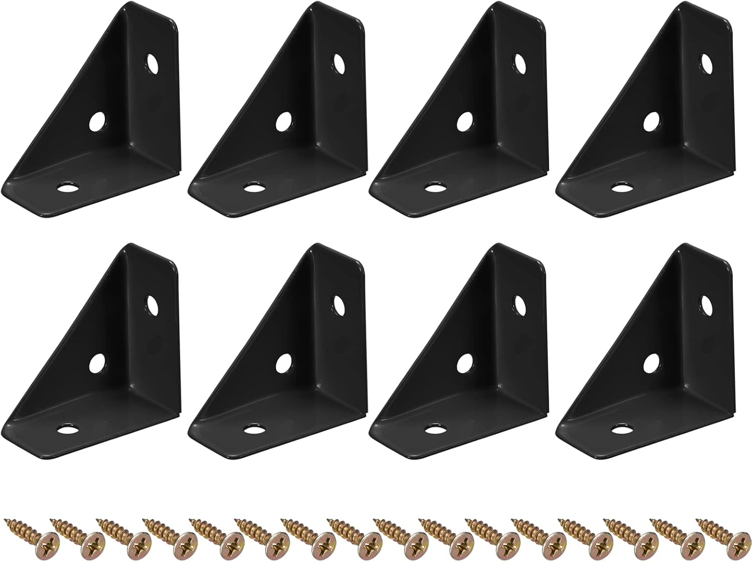 Amazon.com: uxcell 8Pcs Angle Corner Brackets 38mm x 38mm, Cold Rolled ...
