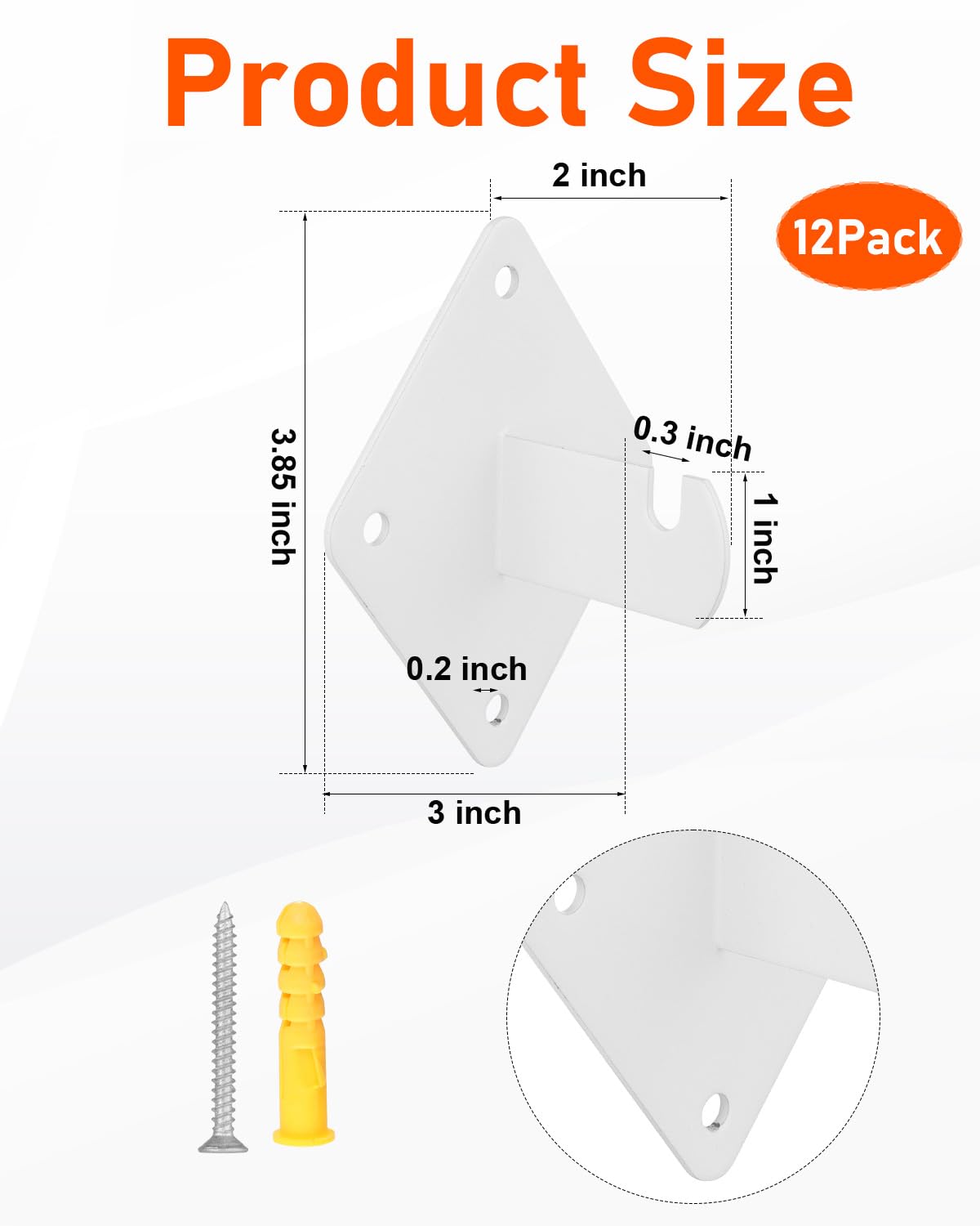 Snapklik.com : ZORUNNA Gridwall Mount Brackets, 12 Pcs Grid Wall Accessory