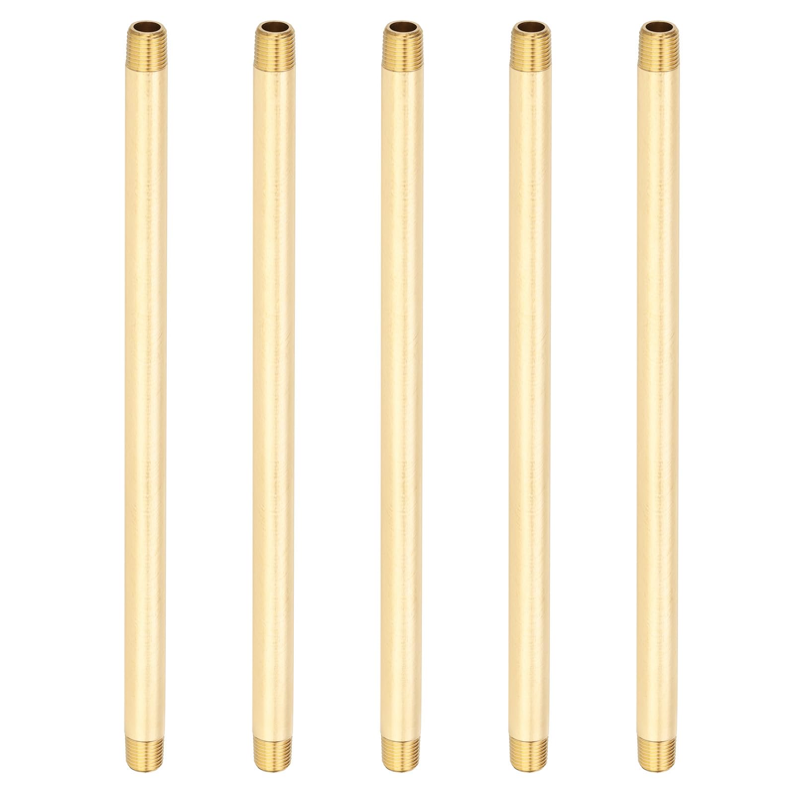 Amazon.com: PATIKIL 1/4" x 1/4" NPT Male Brass Pipe Fitting Long Nipple ...